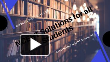 NCERT Solutions for Class 6 presentation | free to download