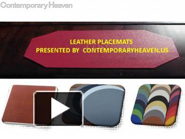 PPT – Decorate Your Table with Attractive Leather Placemats PowerPoint ...