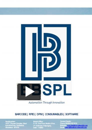 Barcode Technology in India presentation | free to download