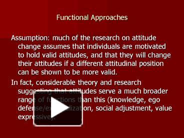 Functional Approaches presentation | free to view