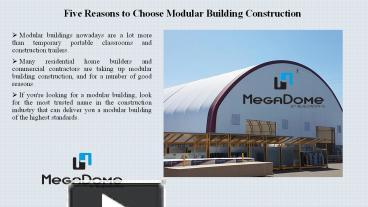 PPT – Five Reasons to Choose Modular Building Construction PowerPoint ...