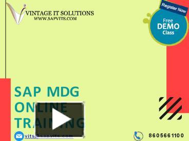 Sap Mdg Training PPT |Sap Mdg Study Materials Pdf | What is SAP MDG (1 ...