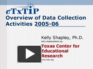 PPT – Overview of Data Collection Activities 200506 PowerPoint ...