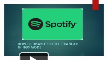 Stranger Things Mode Spotify presentation | free to download