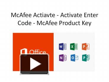 PPT – www.mcafee.com/activate | Enter Office Product Key | mcafee ...