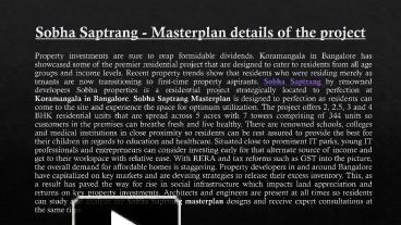PPT – Sobha Saptrang PowerPoint presentation | free to download - id ...