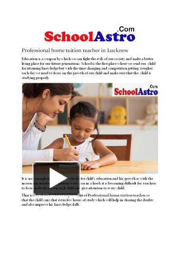 PPT – best school teacher jobs in lucknow PowerPoint presentation ...