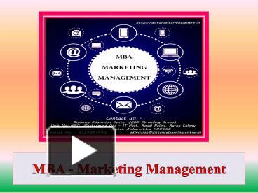 MBA - Marketing Management presentation | free to download