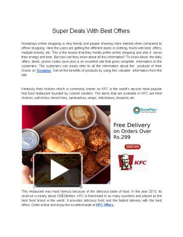 Super Deals With Best Offers presentation | free to download