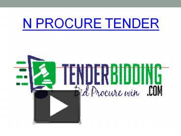 n procure tender presentation | free to download