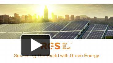 Ray Go Solar Services & Portfolio presentation | free to download