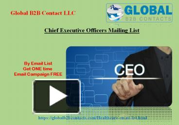 Chief Executive Officers Mailing List presentation | free to download
