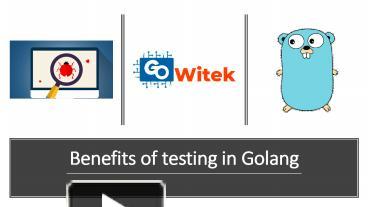 Golang Testing presentation | free to download