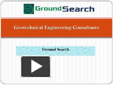 Geotechnical Engineering Consultants presentation | free to download