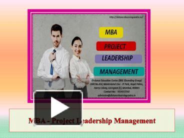 MBA - Project Leadership Management presentation | free to download