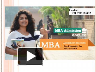 PPT – Distance MBA Admission 2019 | Correspondence MBA Admission ...