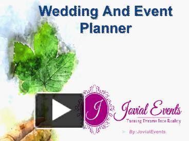 PPT – Jovial Events: Wedding Planner in Dubai, Dubai Wedding Packages ...