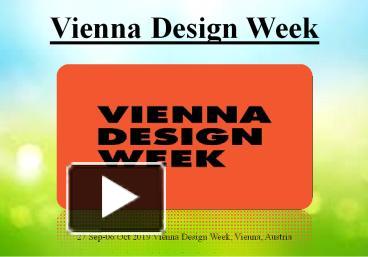 PPT – Vienna Design Week PowerPoint presentation | free to download ...