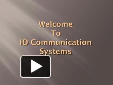 ID Communication Systems presentation | free to download