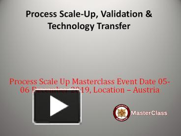 PPT – Process Scale-Up Training PowerPoint presentation | free to ...