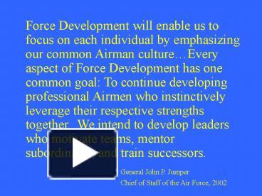 PPT – What is Force Development PowerPoint presentation | free to view ...