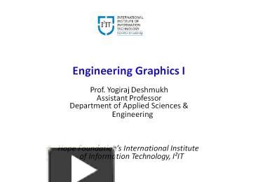 Engineering Graphics I - Department of Applied Sciences & Engineering ...
