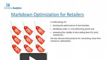 PPT – Markdown Optimization for Retailers PowerPoint presentation ...