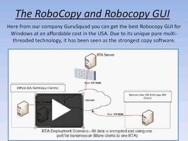 Best Robocopy GUI for Windows - GuruSquad presentation | free to download
