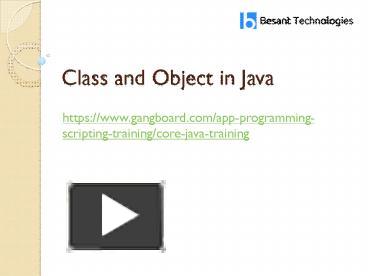 Advanced Java online training presentation | free to download