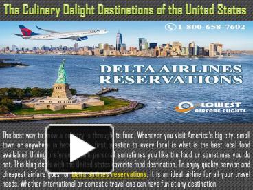 PPT – The Culinary Delight Destinations of the United States PowerPoint ...