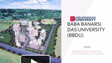 ‘BBDU’ the Best University in Lucknow (1) presentation | free to download