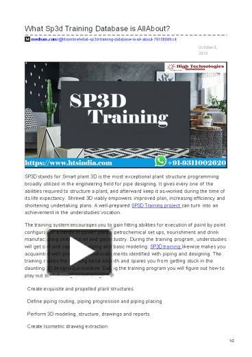 PPT – SP3D Training in Delhi with 100% Placement assistance PowerPoint ...