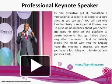 Professional Keynote Speaker presentation | free to download