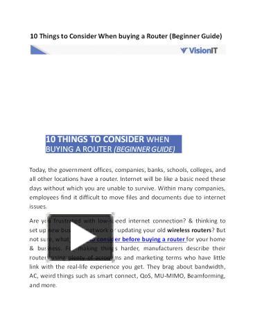 10 Things to Consider When buying a Router (Beginner Guide ...