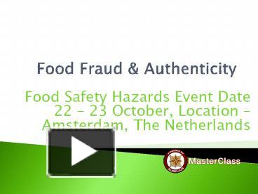 FOOD FRAUD IN-HOUSE (6) presentation | free to download