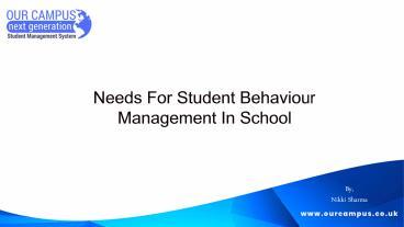 Need For Student Behaviour Management System In School presentation ...