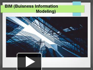 BIM Presentation presentation | free to download