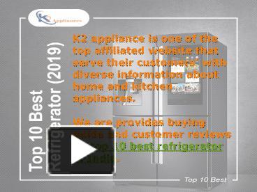 PPT – Best refrigerator in India PowerPoint presentation | free to ...