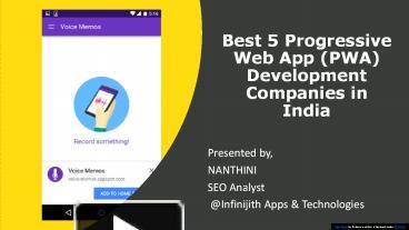 PPT – Best 5 Progressive Web App (PWA) Development Companies in India ...