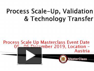 process scale up training in Austria presentation | free to download