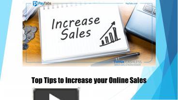 Top Tips to Increase your Online Sales presentation | free to download