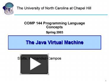 The Java Virtual Machine presentation | free to view