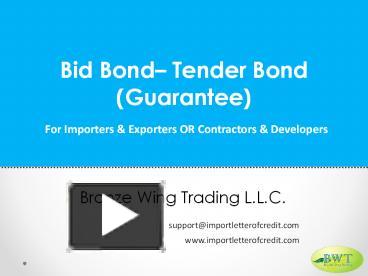 PPT – Apply Bid Bond– Bid Bond Guarantee Process PowerPoint ...