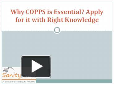 What is Copps? and get the right knowledge about that presentation ...