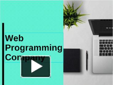 PPT – Web Programming Company PowerPoint presentation | free to ...