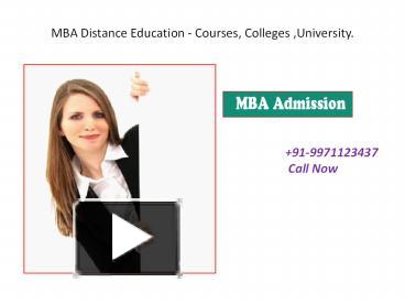 MBA Distance Education - Courses, Colleges ,University, Fees Structure ...