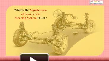 What is the Significance of Four-wheel Steering System in Car ...