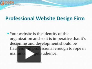PPT – Professional Website Design Firm PowerPoint presentation | free ...