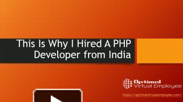 PPT – benefits of hiring PHP developer from india PowerPoint ...