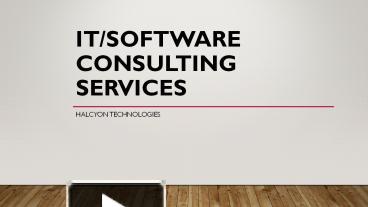 IT Software Consulting Services` presentation | free to download